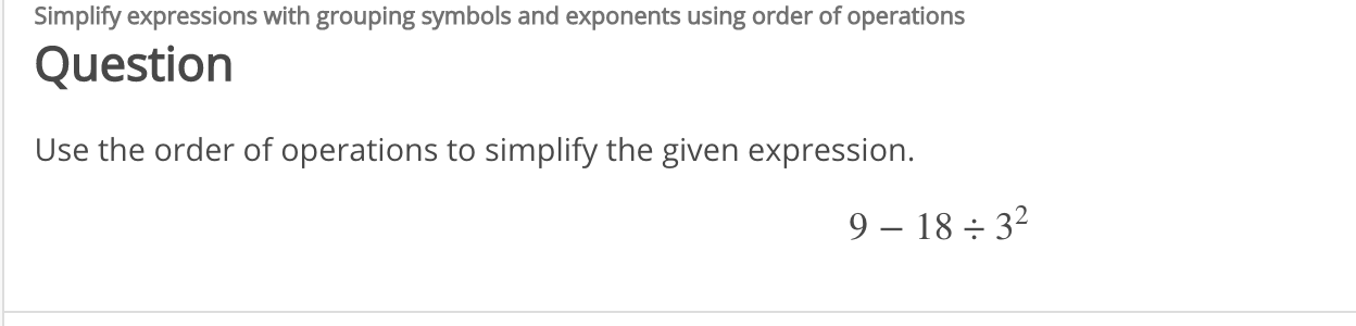 Solved Simplify expressions with grouping symbols and | Chegg.com