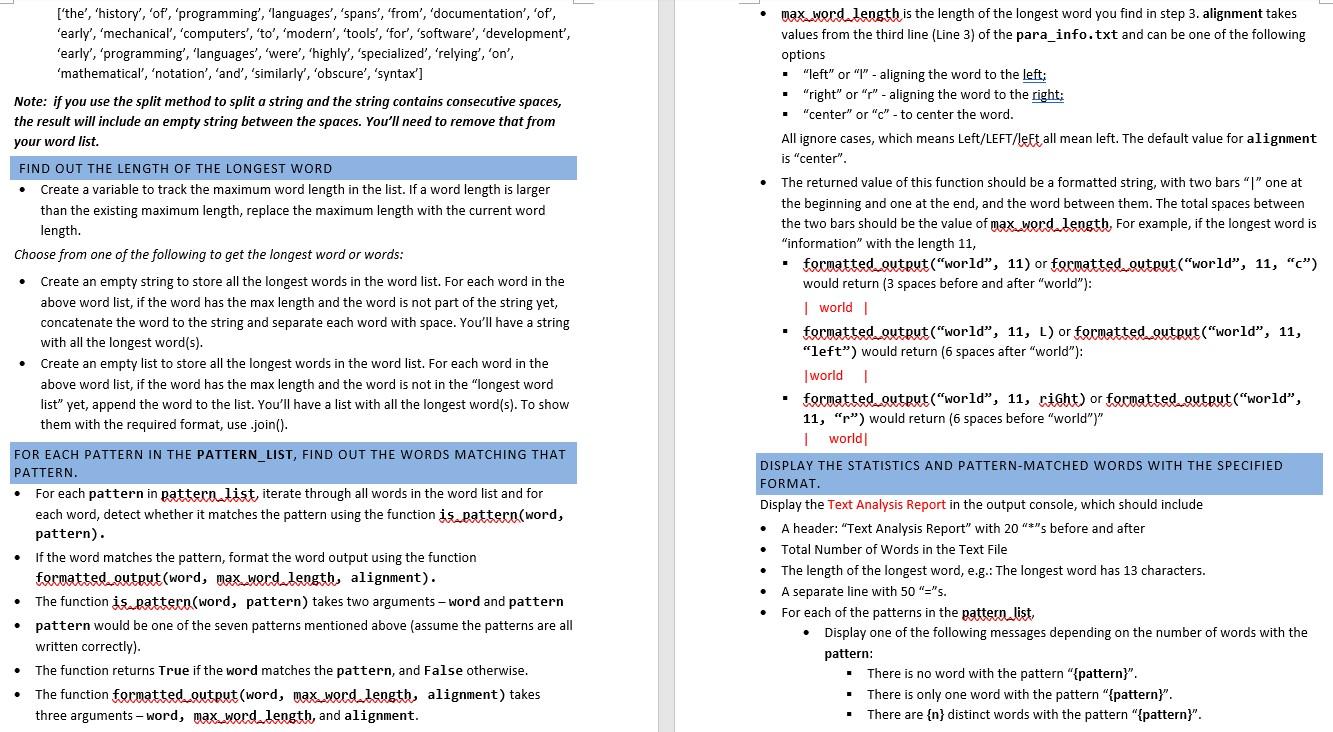 Solved PROGRAM 3: TEXT PATTERN IDENTIFICATION 3. Line 3 : | Chegg.com