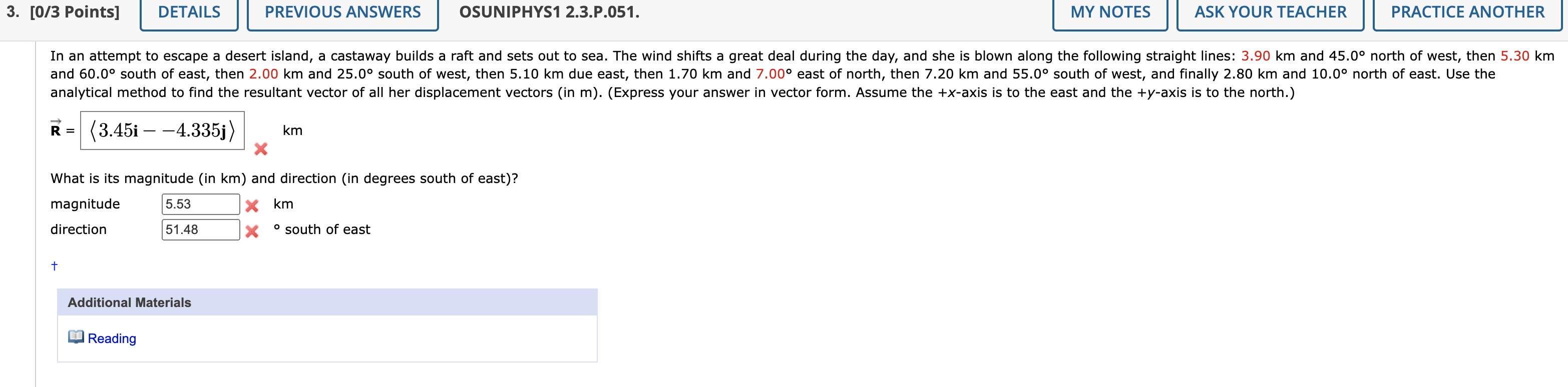 Solved R= 3.45i−−4.335j xkm What is its magnitude (in km ) | Chegg.com
