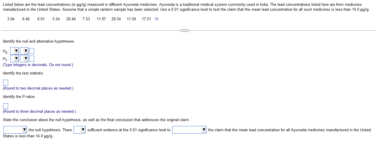 Solved Identify the null and alternative | Chegg.com