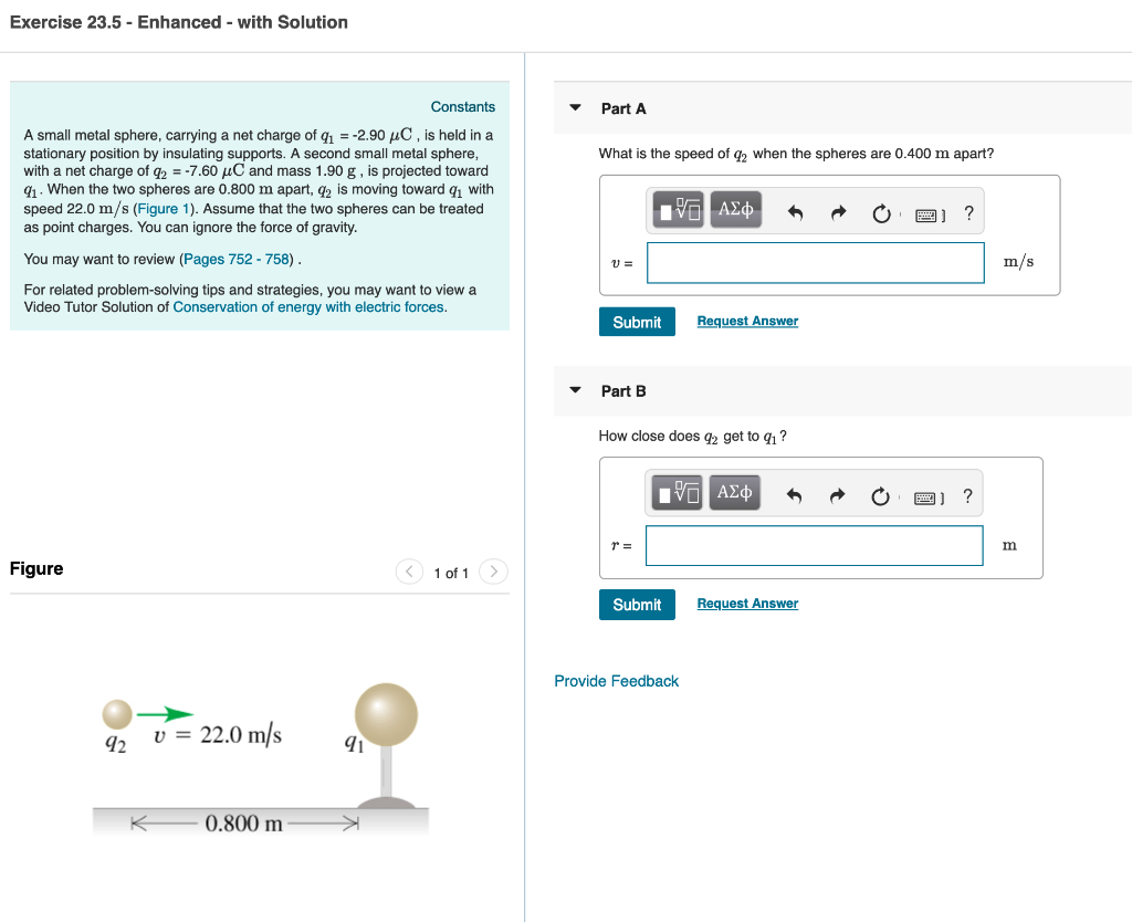 Solved Exercise 23.5 Enhanced with Solution Constants Part A | Chegg.com
