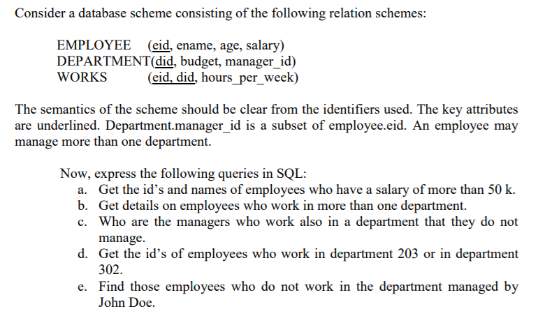 Solved Consider a database scheme consisting of the | Chegg.com