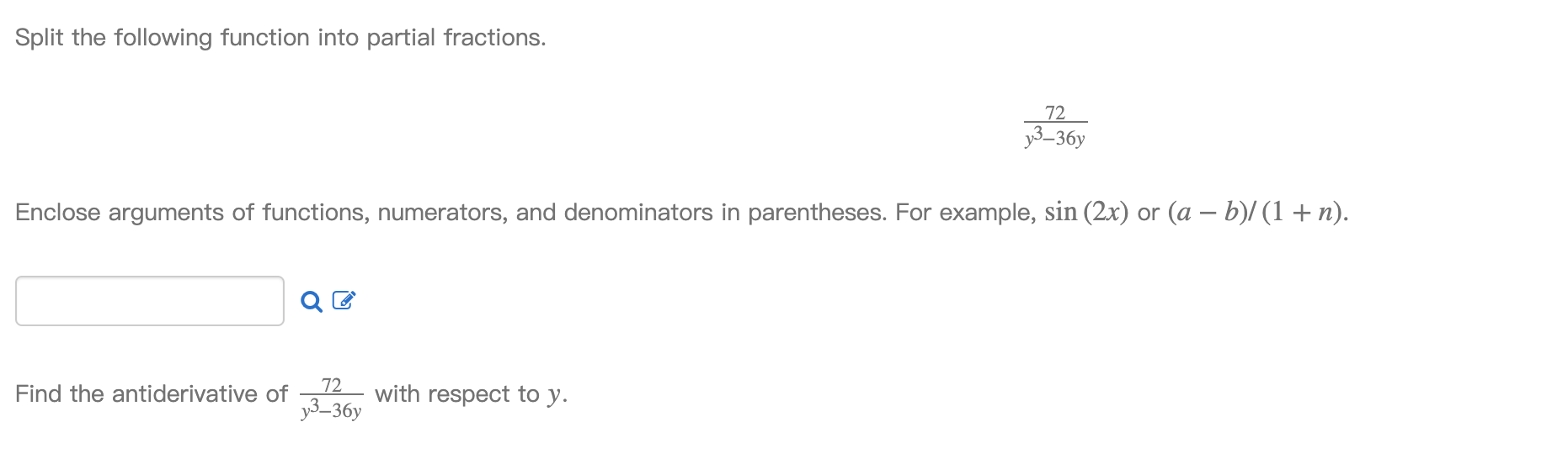 Solved Split The Following Function Into Partial Fractions