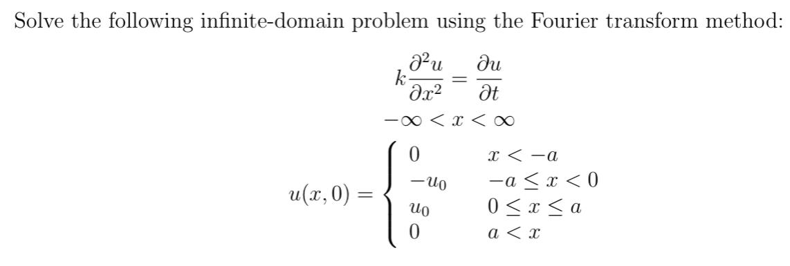Solved Solve the following infinite-domain problem using the | Chegg.com
