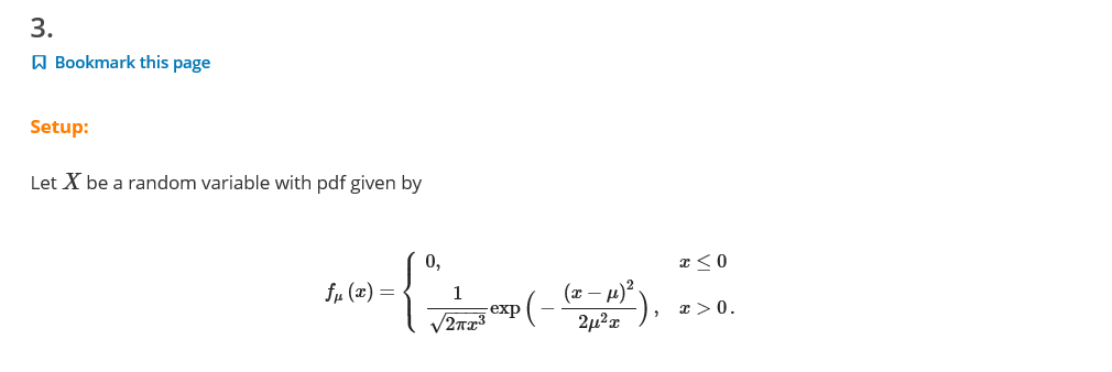 Solved Bookmark this page Setup: Let X be a random variable | Chegg.com