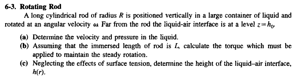 Solved 6-3. Rotating Rod A long cylindrical rod of radius R | Chegg.com