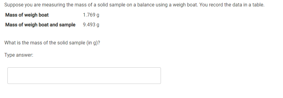Solved Suppose You Are Measuring The Mass Of A Solid Sample