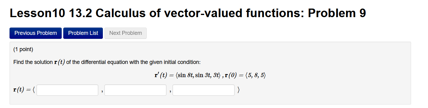 Solved Lesson10 13.2 Calculus of vector-valued functions: | Chegg.com