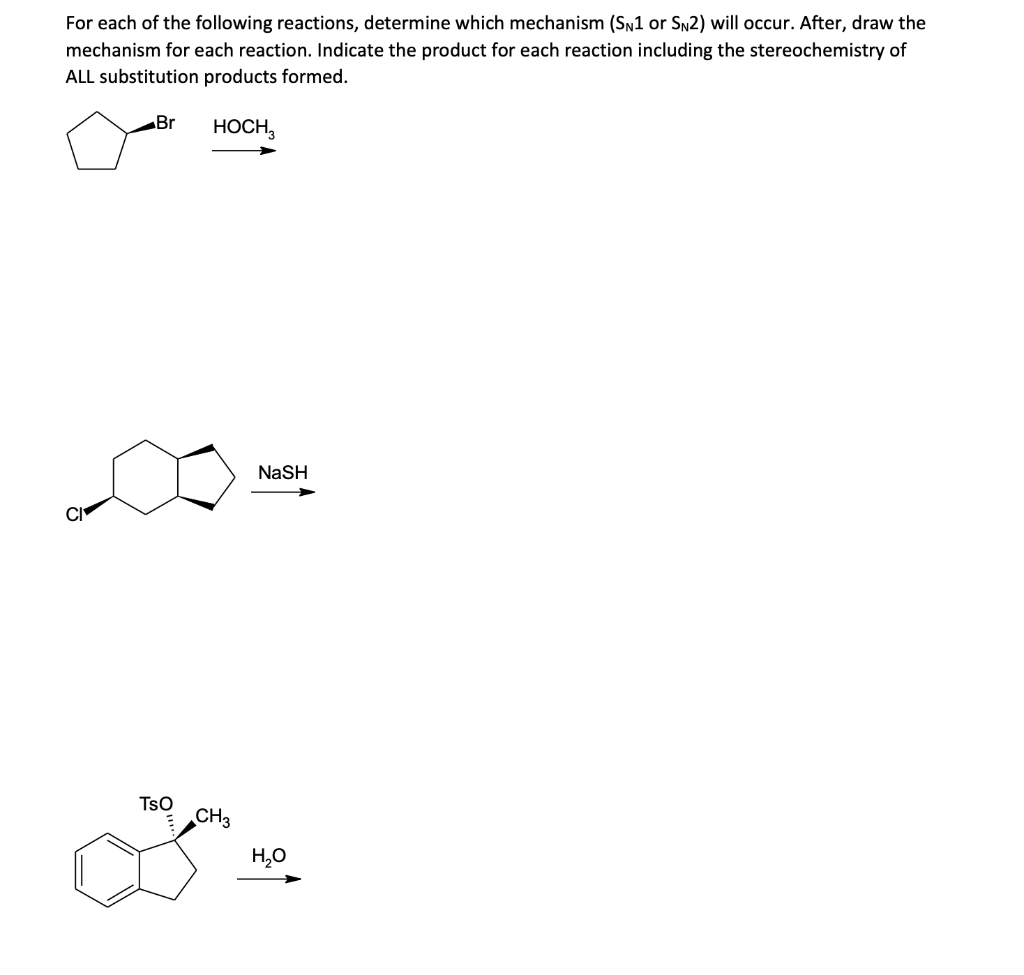 Solved For each of the following reactions, determine which | Chegg.com