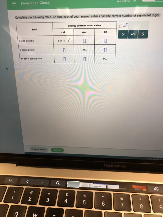 Solved Knowledge Check Complete the following table. Be sure | Chegg.com