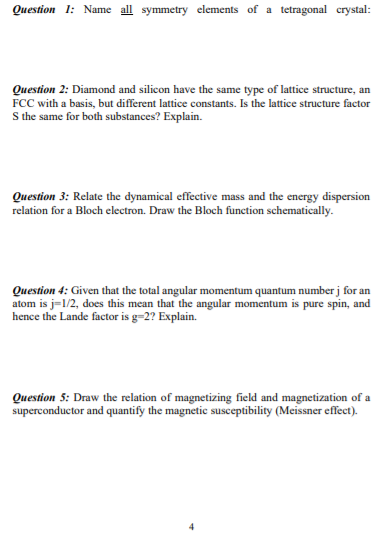 Solved Question 1: Name all symmetry elements of a | Chegg.com