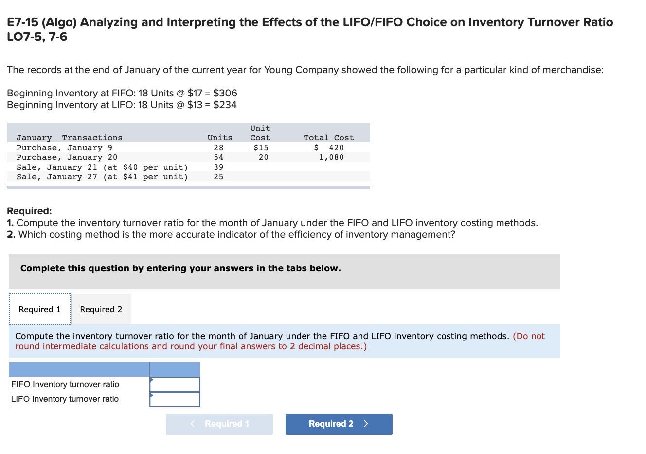 Solved E7-15 (Algo) Analyzing and Interpreting the Effects | Chegg.com