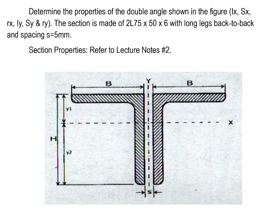 Solved Determine the properties of the double angle shown in | Chegg.com
