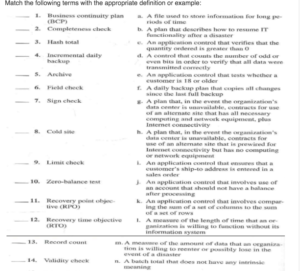 15. o. A batch total that represents the number of | Chegg.com
