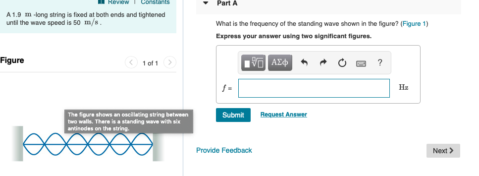 Solved N ReviewT Constants Part A A 1.9 m-long string is | Chegg.com