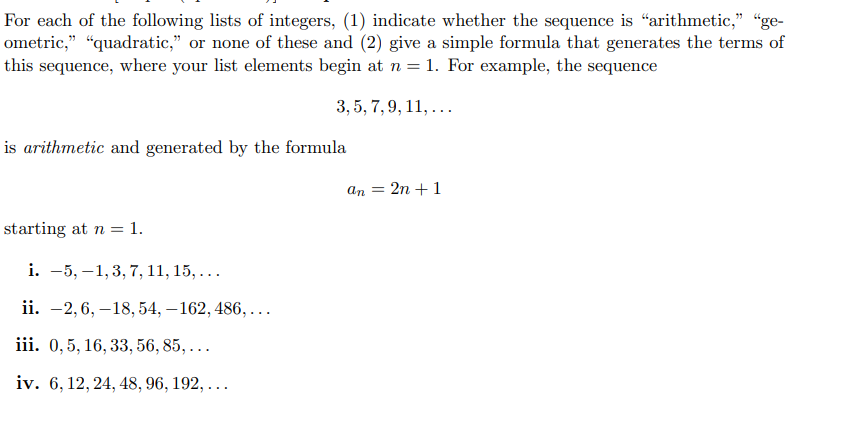 Solved For each of the following lists of integers, (1) | Chegg.com