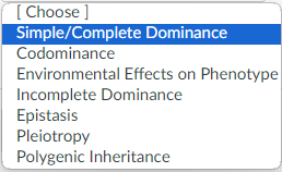 Solved Match each scenario with the type of inheritance | Chegg.com