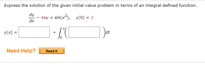 Solved Express the solution of the given initial-value | Chegg.com