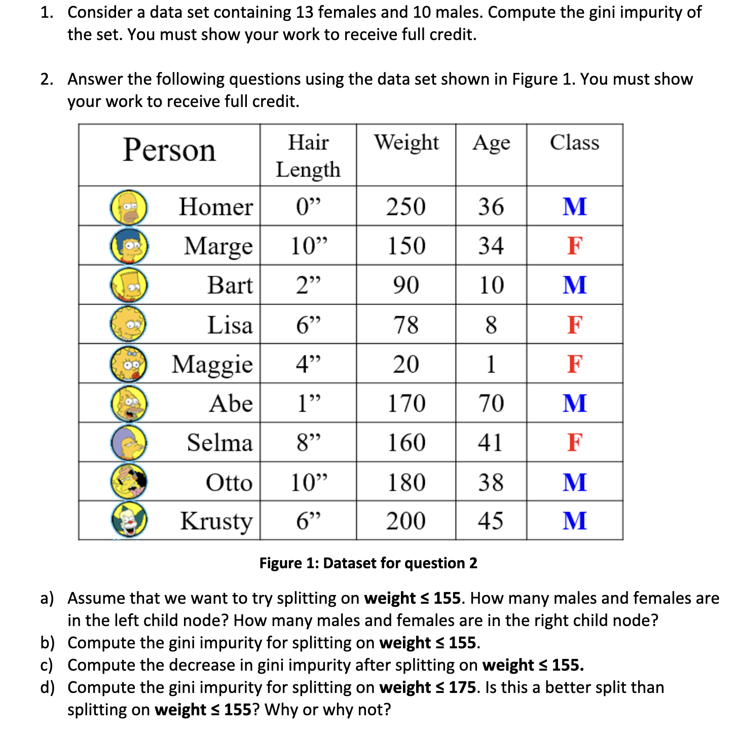Solved 1. Consider a data set containing 13 females and 10 | Chegg.com
