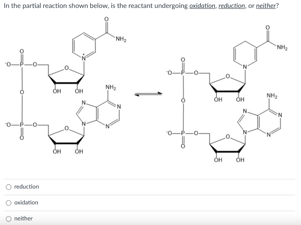 Solved In the partial reaction shown below, is the reactant | Chegg.com