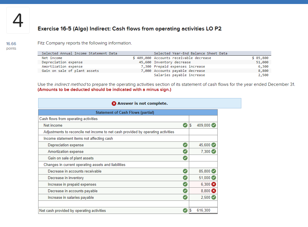 Solved Exercise 16-3 (Algo) Indirect: Reporting cash flows | Chegg.com
