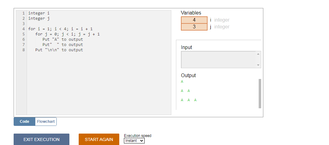 Solved 2. Write a nested loop (your choice either for loops | Chegg.com