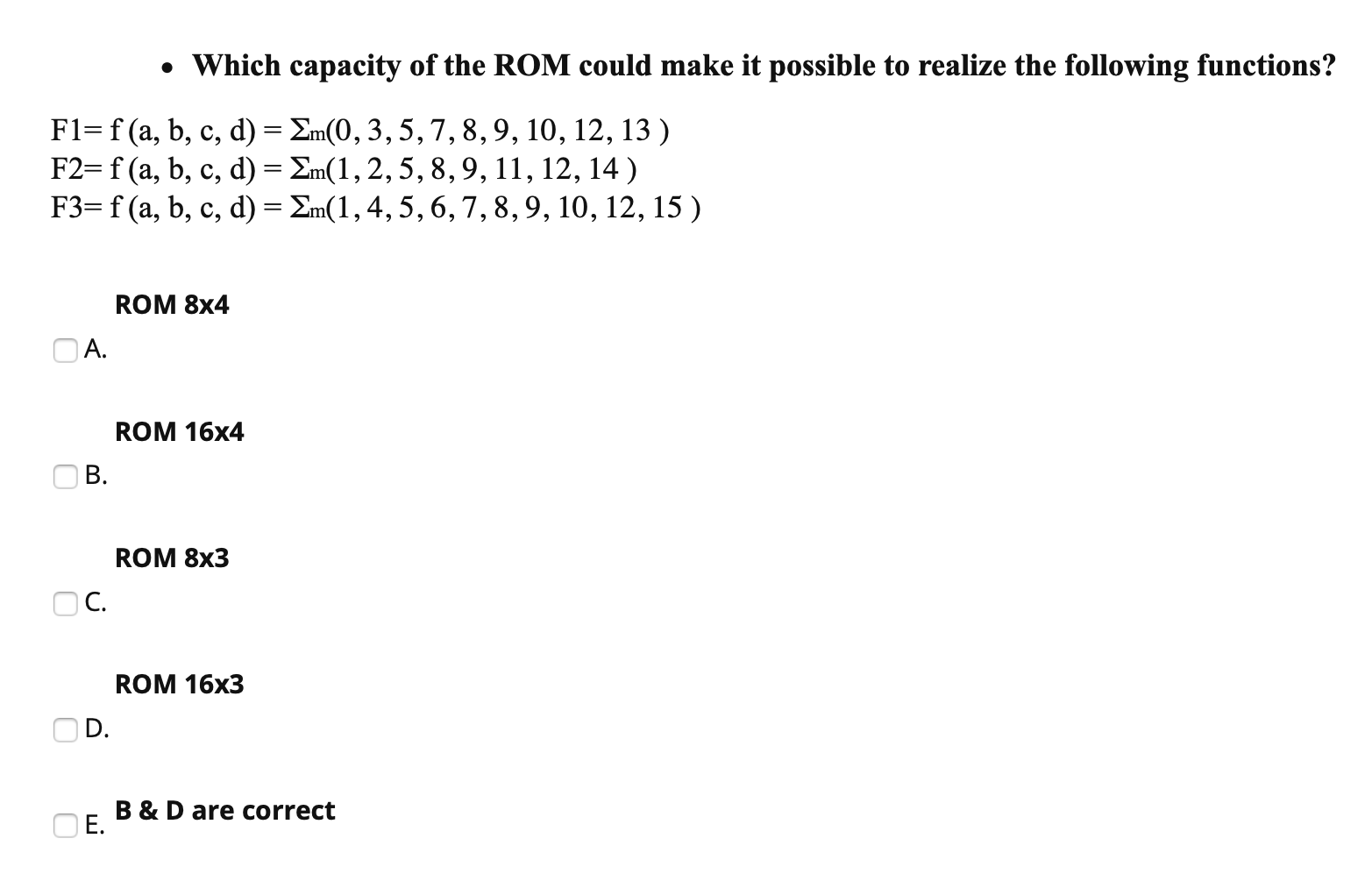Solved • Which capacity of the ROM could make it possible to | Chegg.com