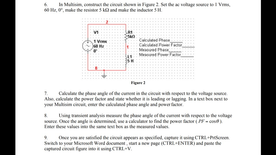 Solved In Multisim Construct The Circuit Shown In Figure 2