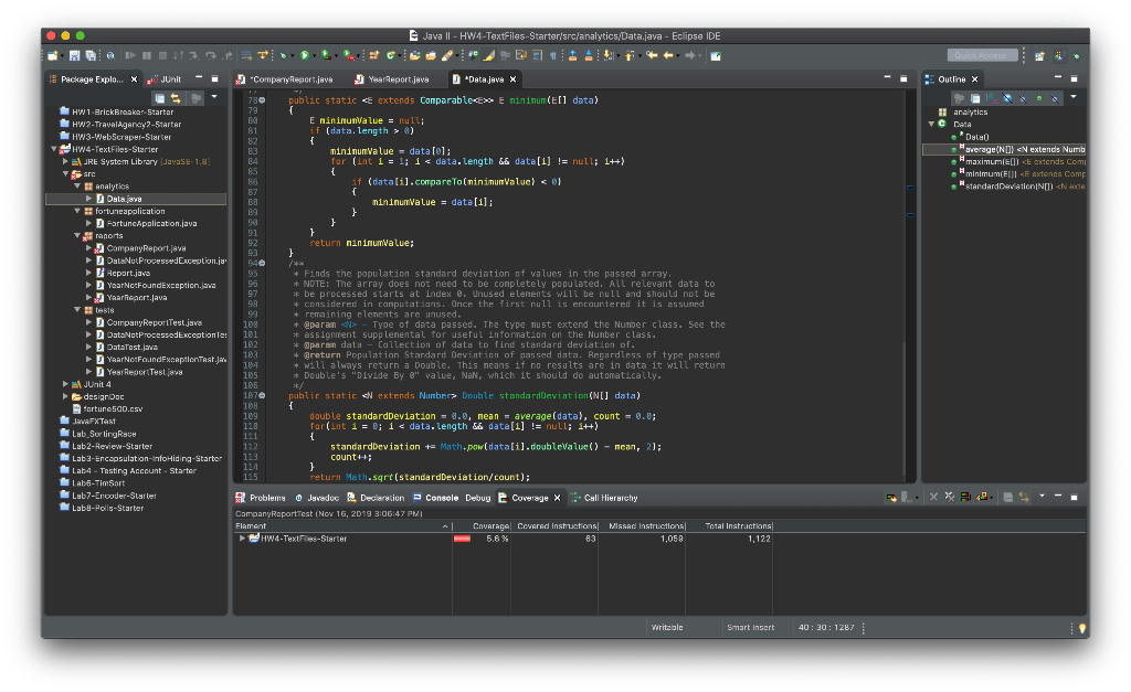 With Java, write a method that reads data from the | Chegg.com