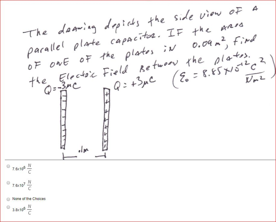 Solved The drawing depicts the side view of a parallel plate | Chegg.com
