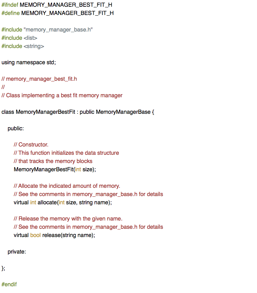Solved For this assignment we will implement a simple memory | Chegg.com