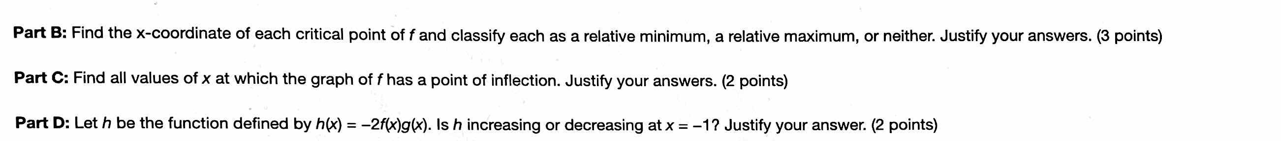 Solved The continuous function g, consisting of two line | Chegg.com