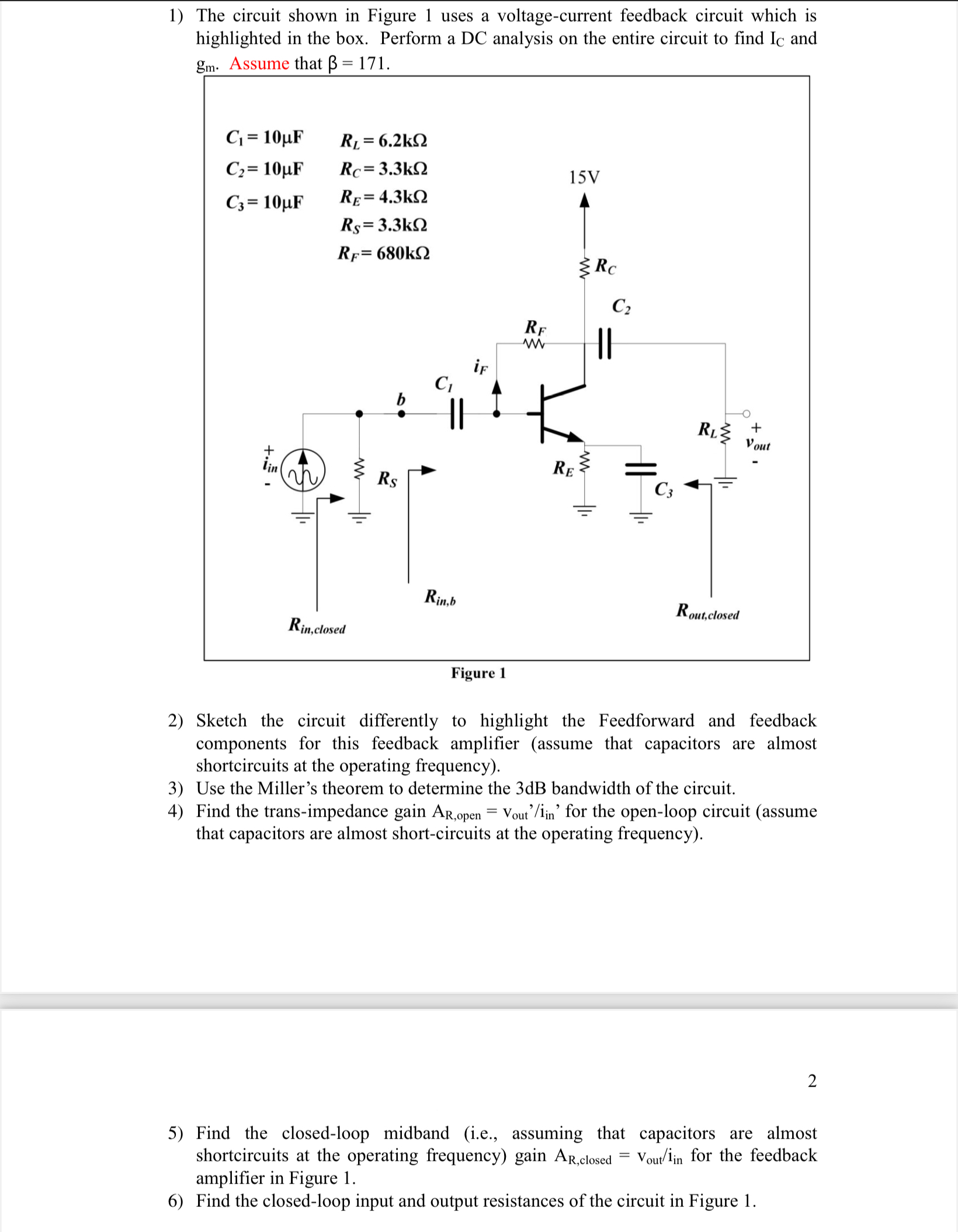 Solved The circuit shown in ﻿Figure 1 ﻿uses a | Chegg.com