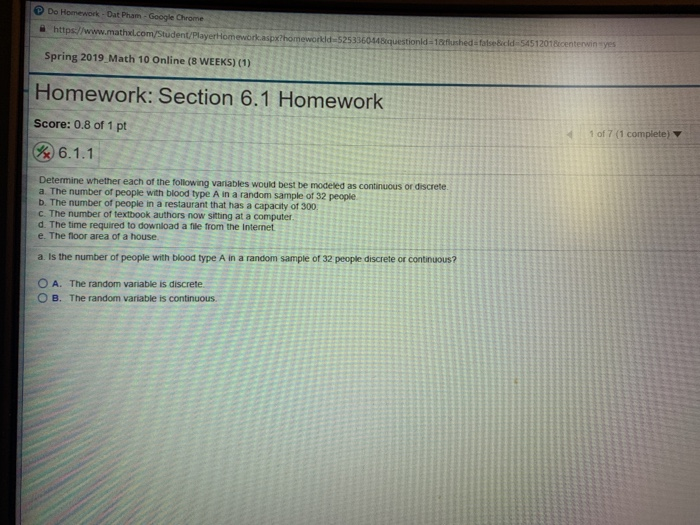 Solved Do Homework - Dat Pham-Google Chrome a | Chegg.com