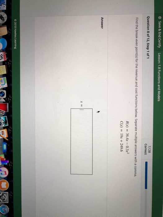 Solved Save & End Certify Lesson: 1.8 Question 8 of 12, Step | Chegg.com