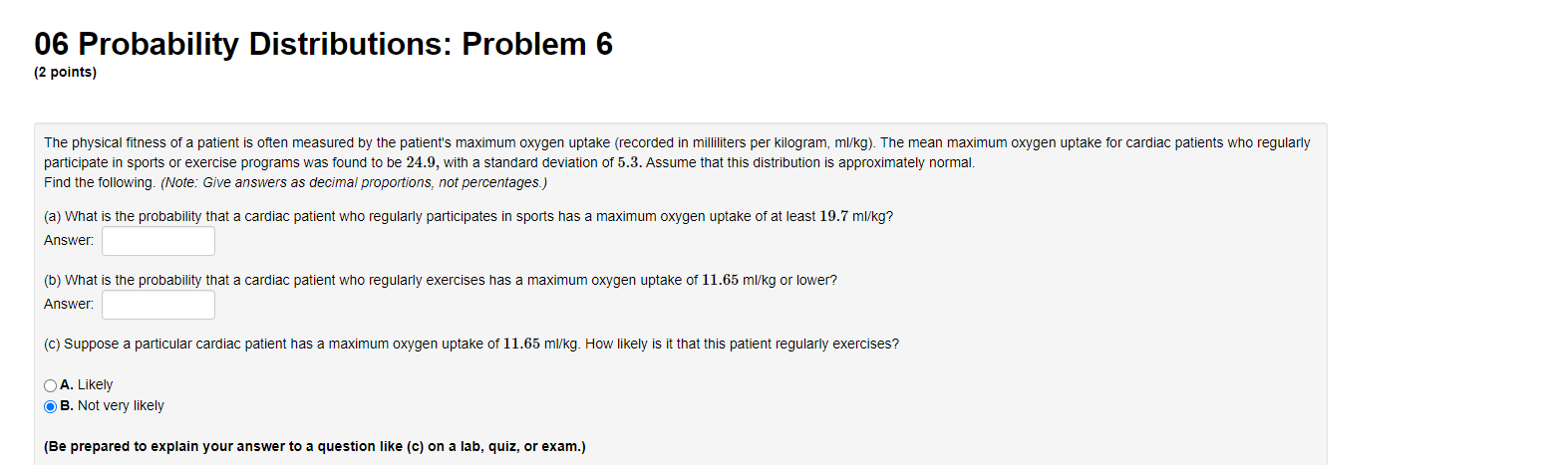 Solved 06 Probability Distributions: Problem 6 (2 points) | Chegg.com