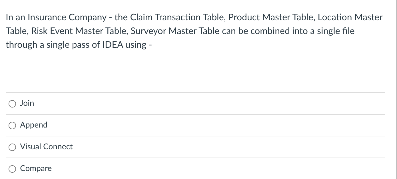 Solved In an Insurance Company - the Claim Transaction | Chegg.com