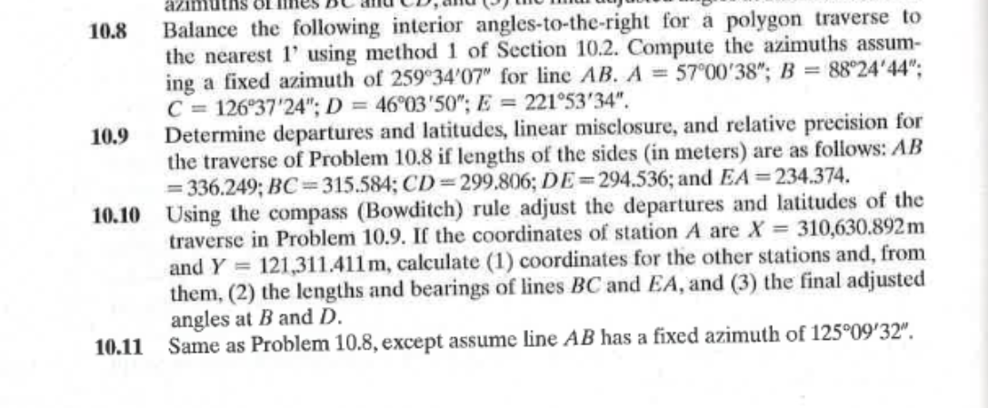 Solved Problem 12.10: Determine the area within the traverse | Chegg.com