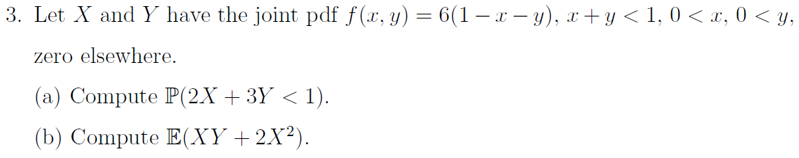 Solved 3. Let X and Y have the joint pdf | Chegg.com