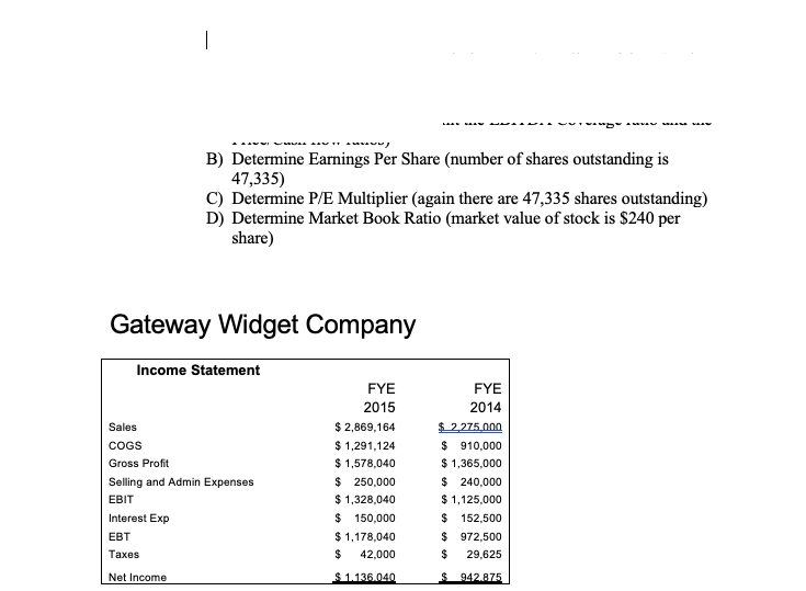 Solved B) Determine Earnings Per Share (number of shares | Chegg.com