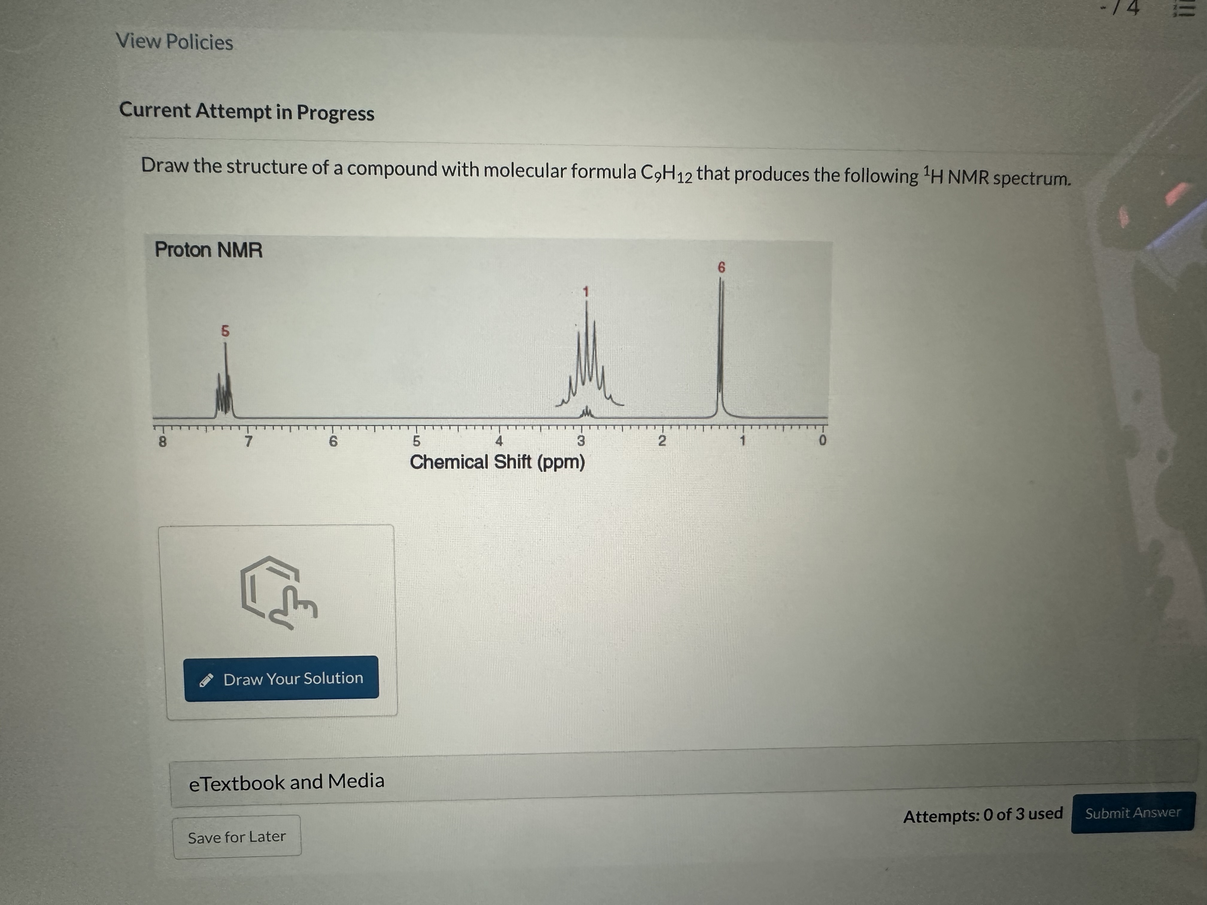 Solved Current Attempt in Progress Draw the structure of a | Chegg.com