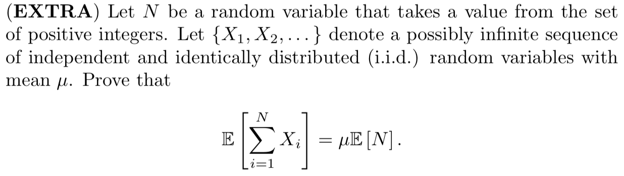 Solved Let N be a random variable that takes a value from | Chegg.com