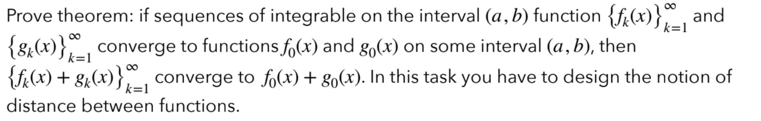 Prove theorem: if sequences of integrable on the | Chegg.com