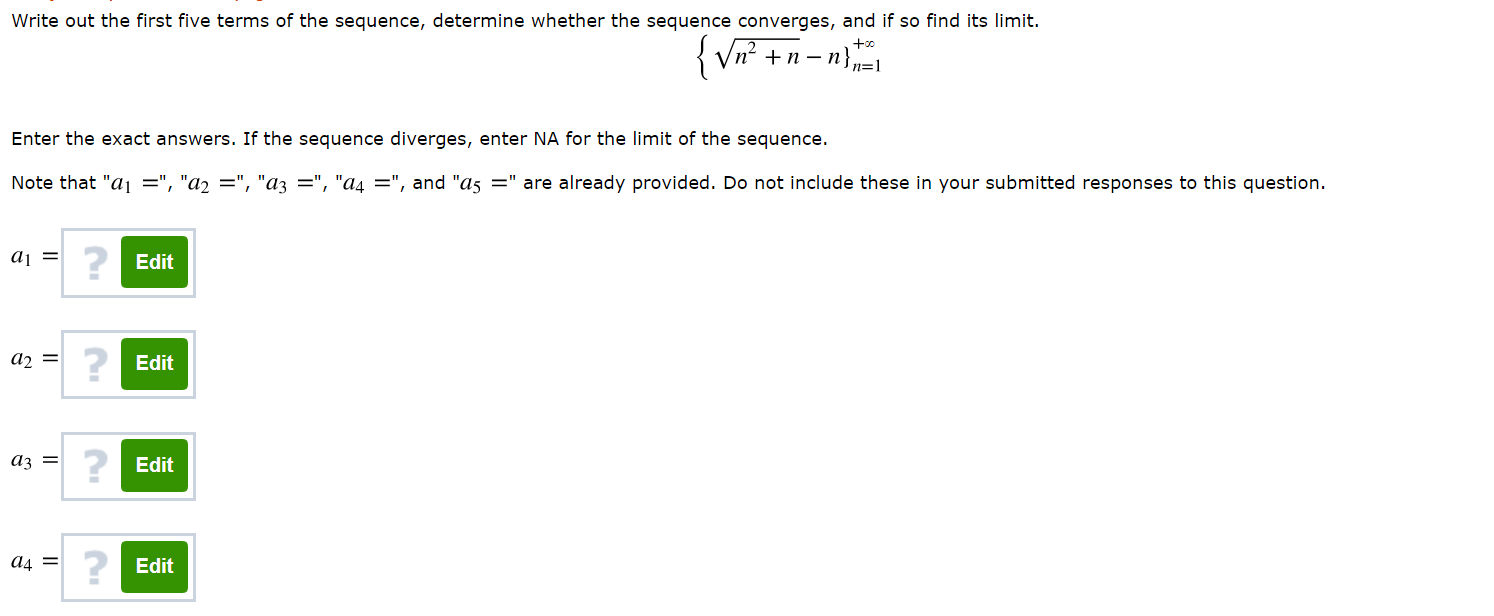 Solved Write out the first five terms of the sequence, | Chegg.com