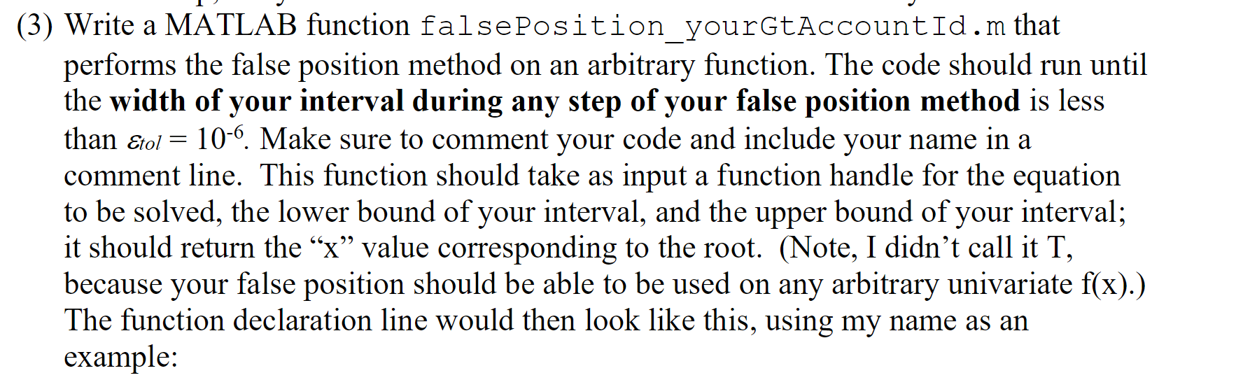 Solved (3) Write a MATLAB function | Chegg.com