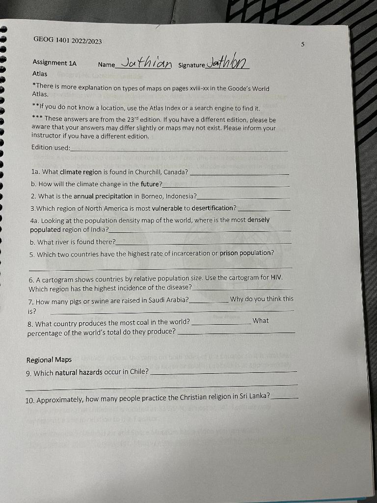 Solved Atlas *There is more explanation on types of maps on | Chegg.com