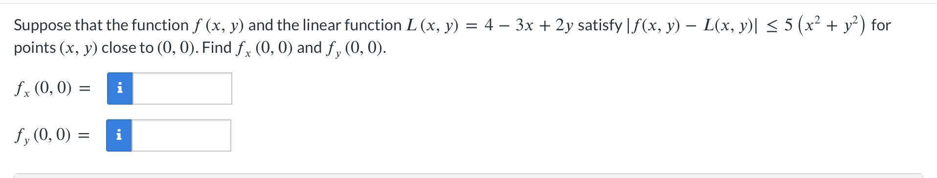 Solved Suppose that the function f(x,y) and the linear | Chegg.com