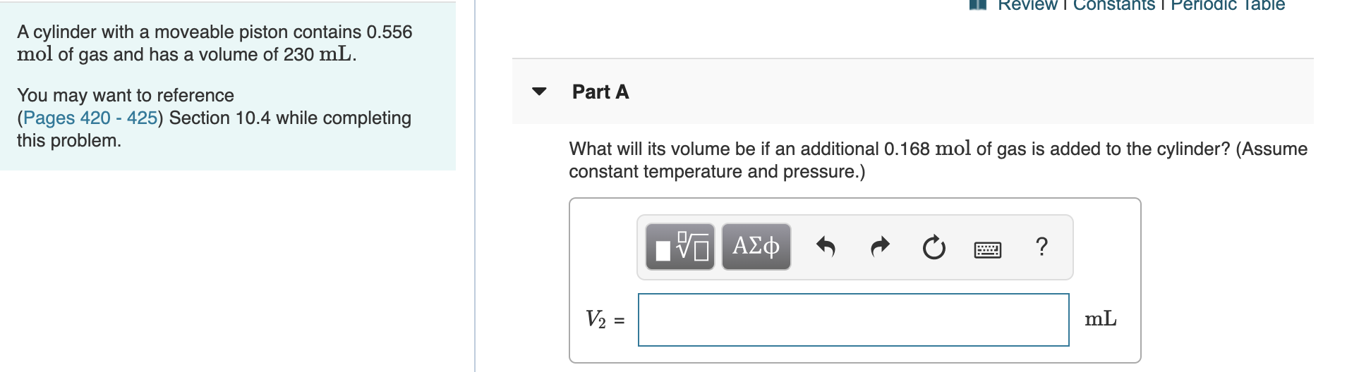 Solved 1 Review | Constants 1 Periodic Table The propane | Chegg.com