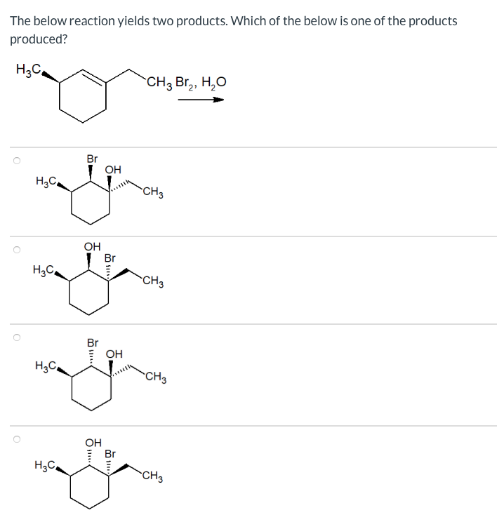 Solved The below reaction yields two products. Which of the | Chegg.com