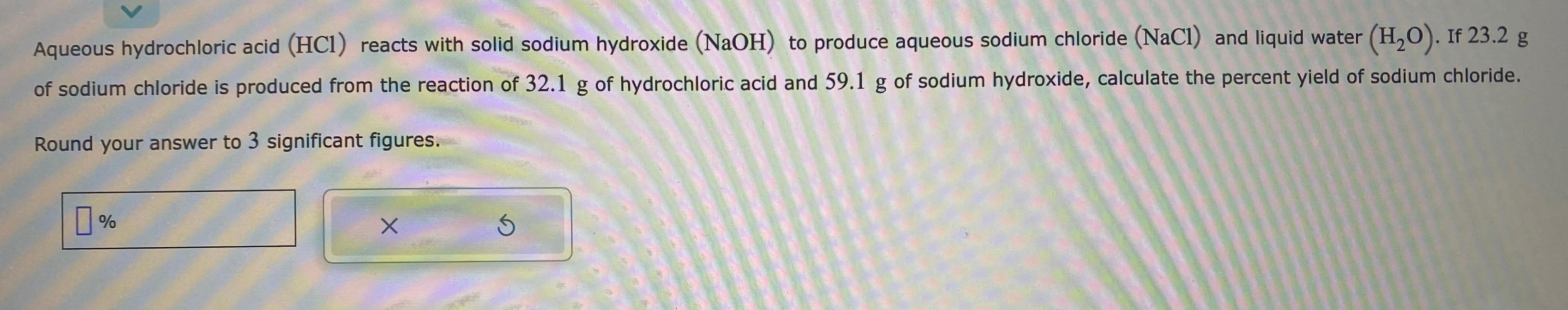 Solved Aqueous hydrochloric acid (HCl) reacts with solid | Chegg.com